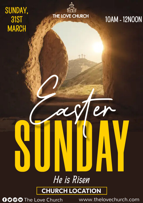 Copy of Easter Sunday | PosterMyWall
