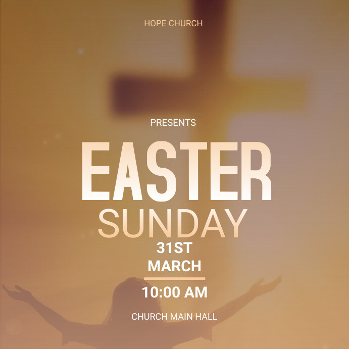 Copy of Easter Sunday | PosterMyWall