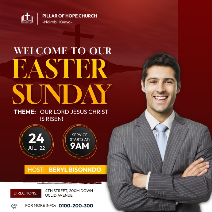 Easter sunday Template | PosterMyWall