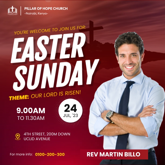 Easter sunday Template | PosterMyWall