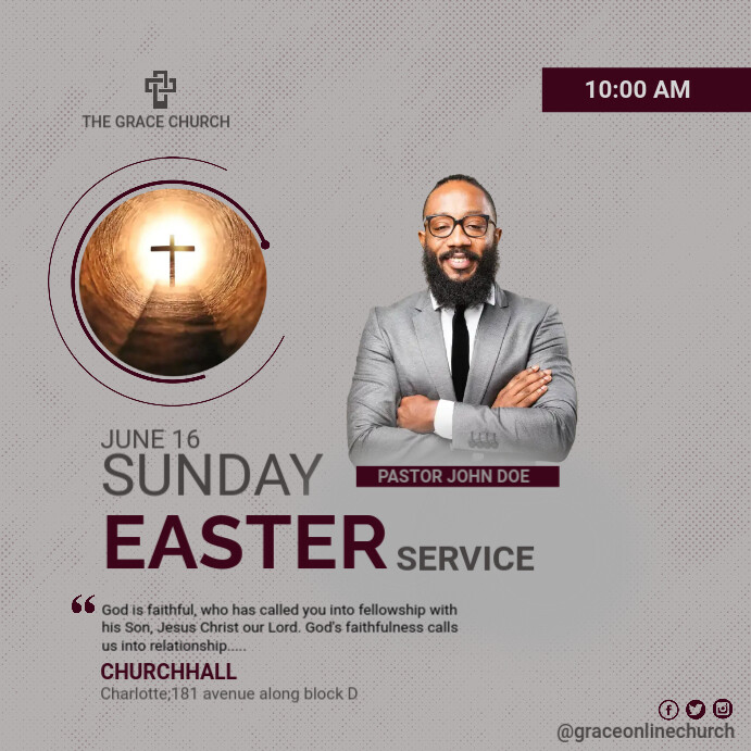 Easter sunday Template | PosterMyWall