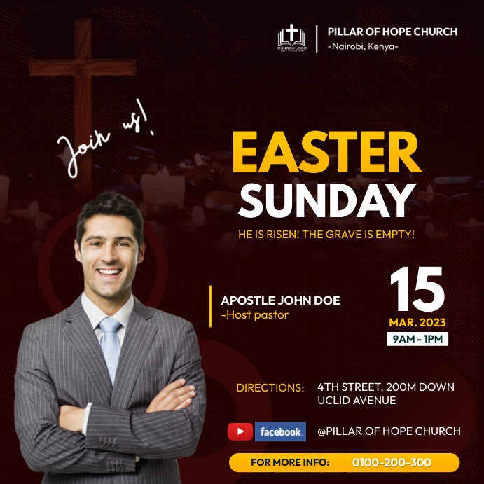 Easter sunday Template | PosterMyWall