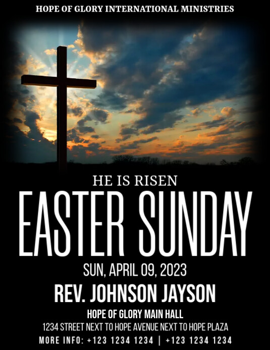 Easter Sunday Template | PosterMyWall