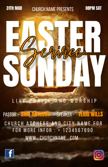 Plantilla de easter sunday | PosterMyWall