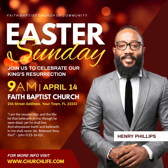 Easter sunday Template | PosterMyWall