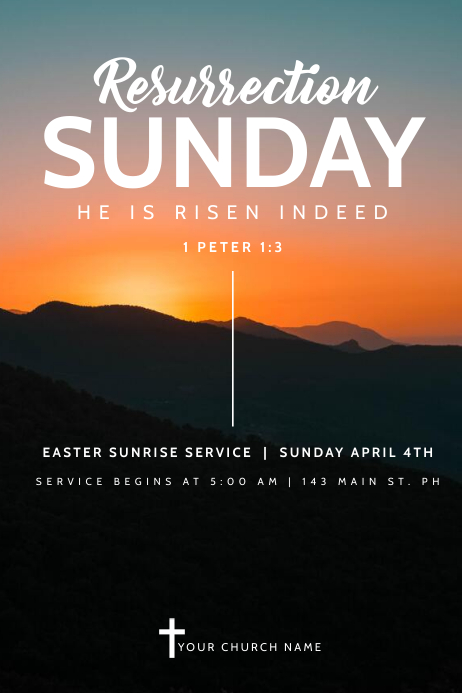 Easter Sunday Template | PosterMyWall