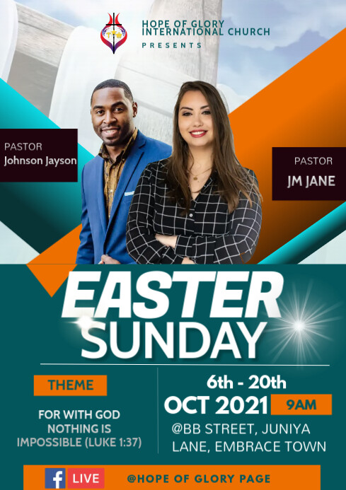 Easter Sunday Template | PosterMyWall