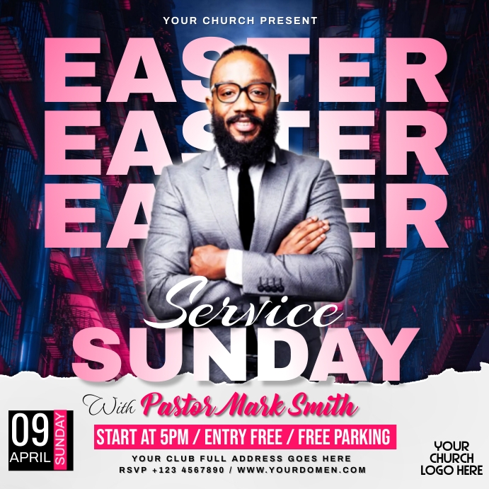Easter Sunday Template | PosterMyWall