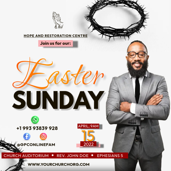Easter sunday Template | PosterMyWall