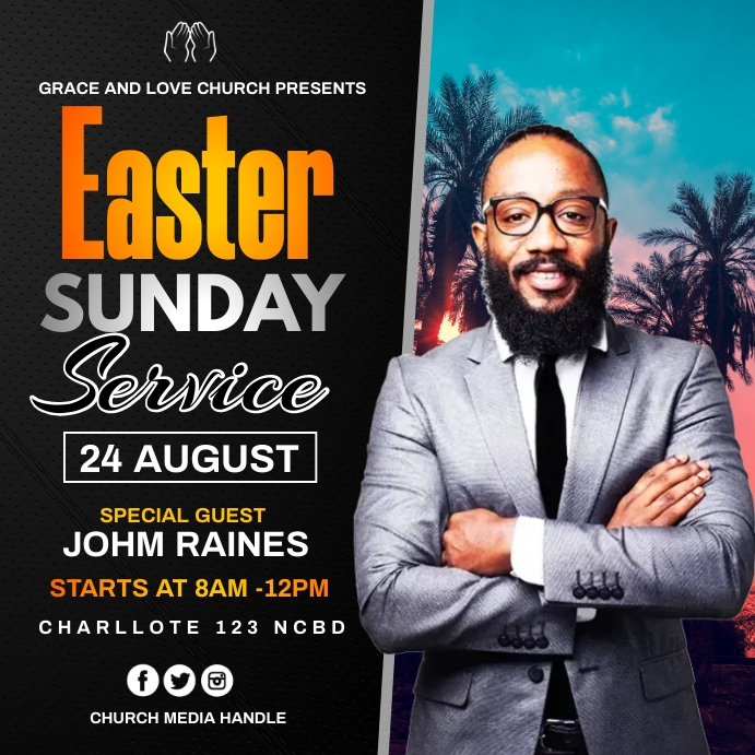 Plantilla de easter sunday | PosterMyWall