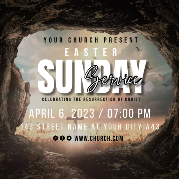 Plantilla de Easter Sunday | PosterMyWall