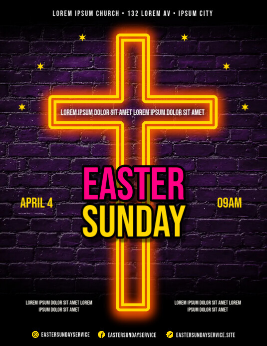 EASTER SUNDAY FLYER Templat | PosterMyWall