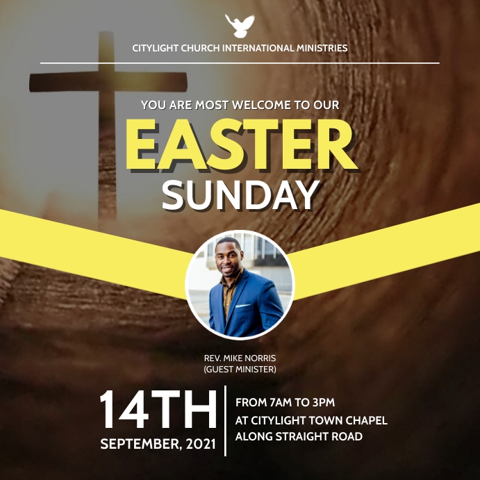 Easter Sunday flyer design Template | PosterMyWall