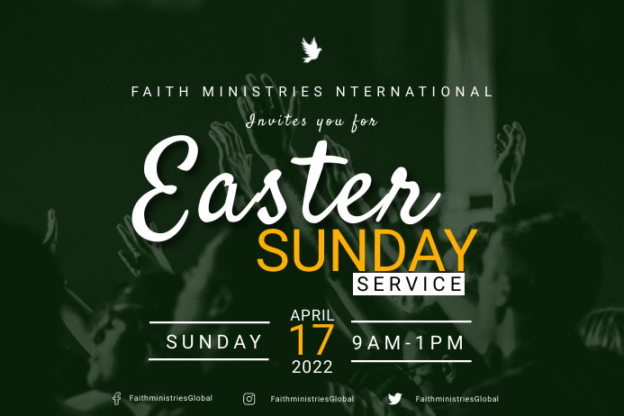 Copy of Easter sunday flyer | PosterMyWall