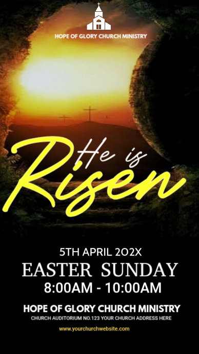 Easter Sunday Flyer Template | PosterMyWall