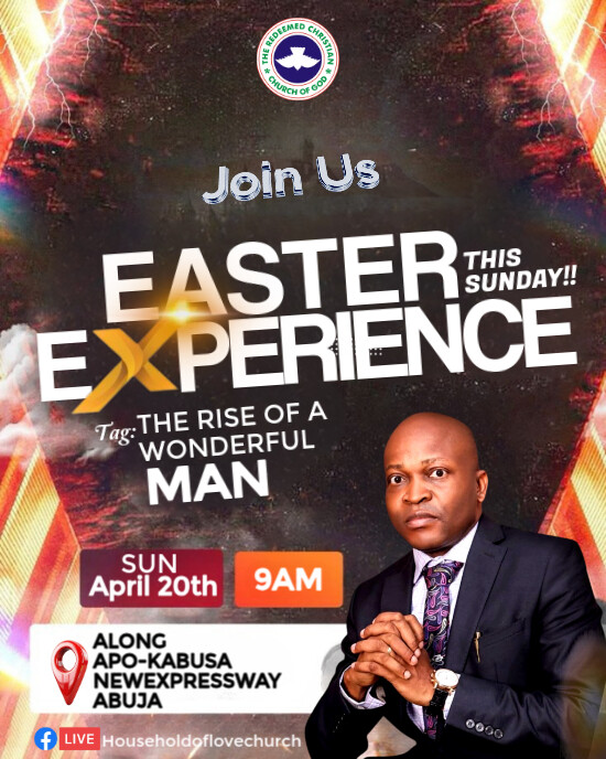 Plantilla de Easter Sunday flyer | PosterMyWall