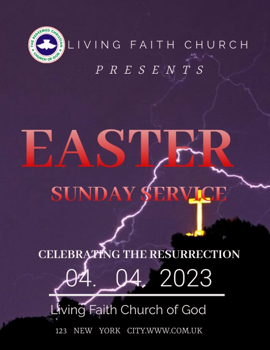 Selebaran Minggu Paskah Templat | PosterMyWall