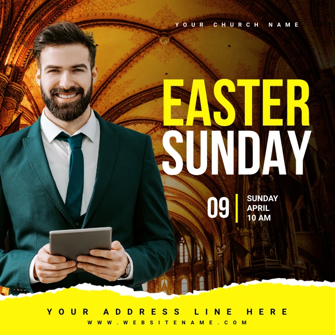 Plantilla de Easter Sunday Flyer | PosterMyWall
