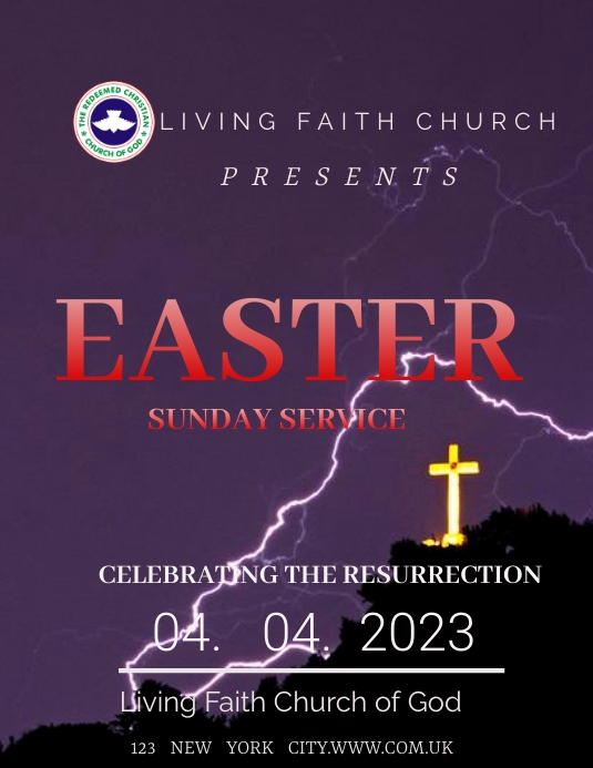 Plantilla de EASTER SUNDAY FLYER | PosterMyWall