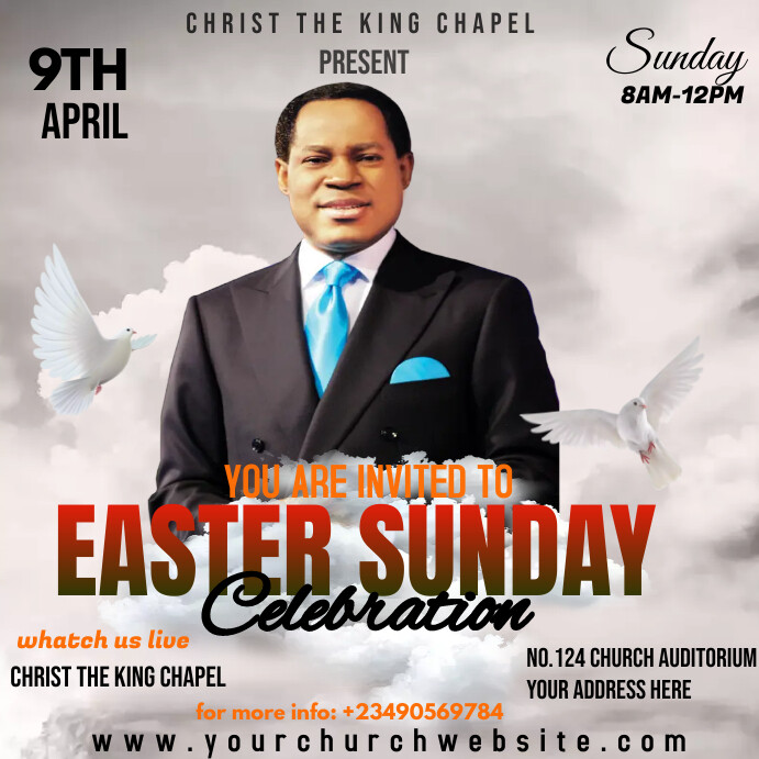 Plantilla de EASTER SUNDAY FLYER TEMPLATE (1) | PosterMyWall