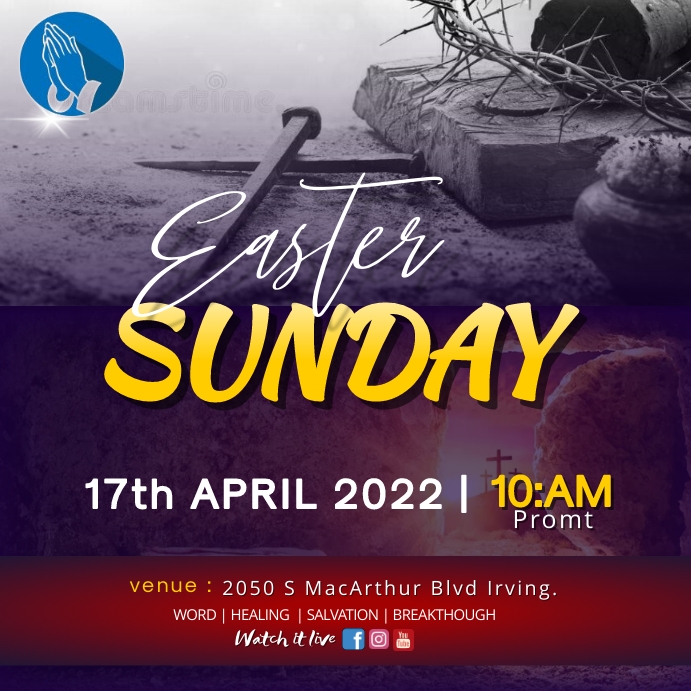 Copy of EASTER sunday flyer template (7) | PosterMyWall