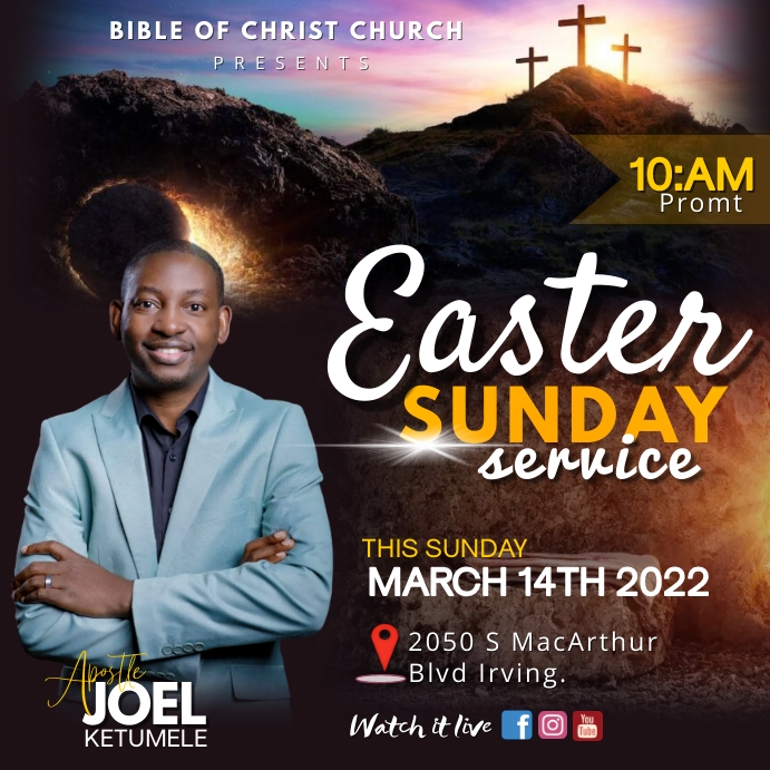 Copy of easter sunday flyer template (8) | PosterMyWall