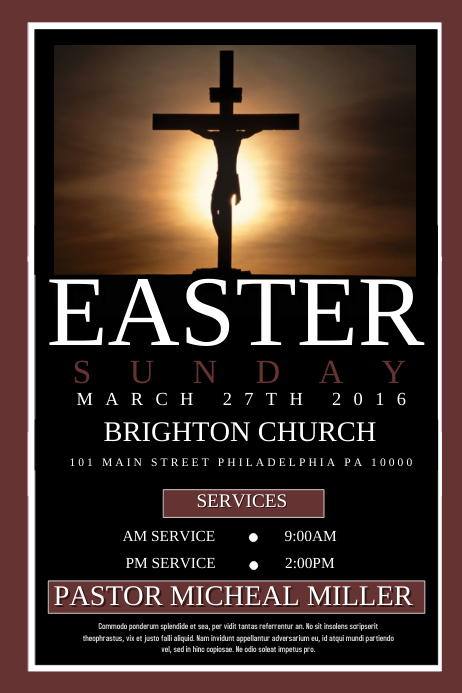 Easter Sunday Template | PosterMyWall