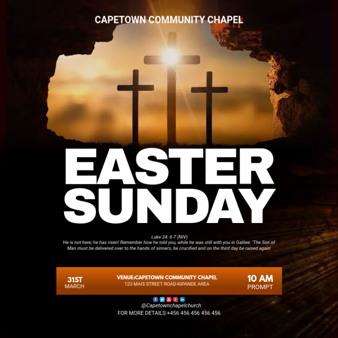 Easter sunday flyer template | PosterMyWall