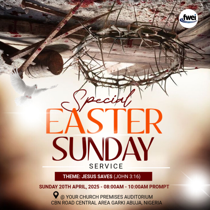 easter sunday flyer template | PosterMyWall
