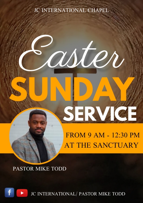 Easter Sunday flyer template | PosterMyWall