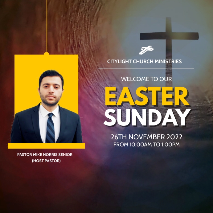 easter sunday flyer template | PosterMyWall