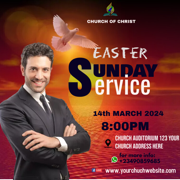 EASTER SUNDAY FLYER TEMPLATE | PosterMyWall