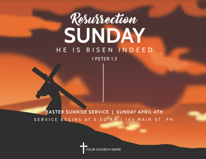 EASTER SUNDAY FLYER TEMPLATE.R | PosterMyWall