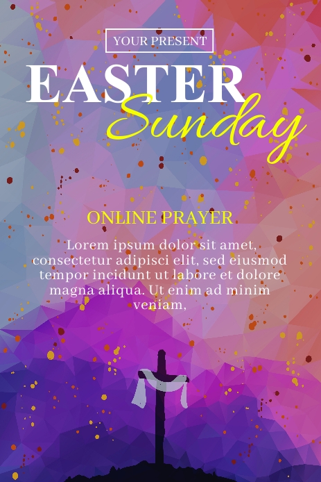 Copy of EASTER SUNDAY GRAPHIC TEMPLATE.C | PosterMyWall