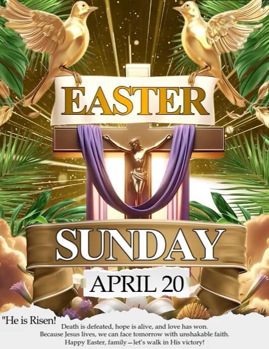Easter Sunday Holy Week Template | PosterMyWall