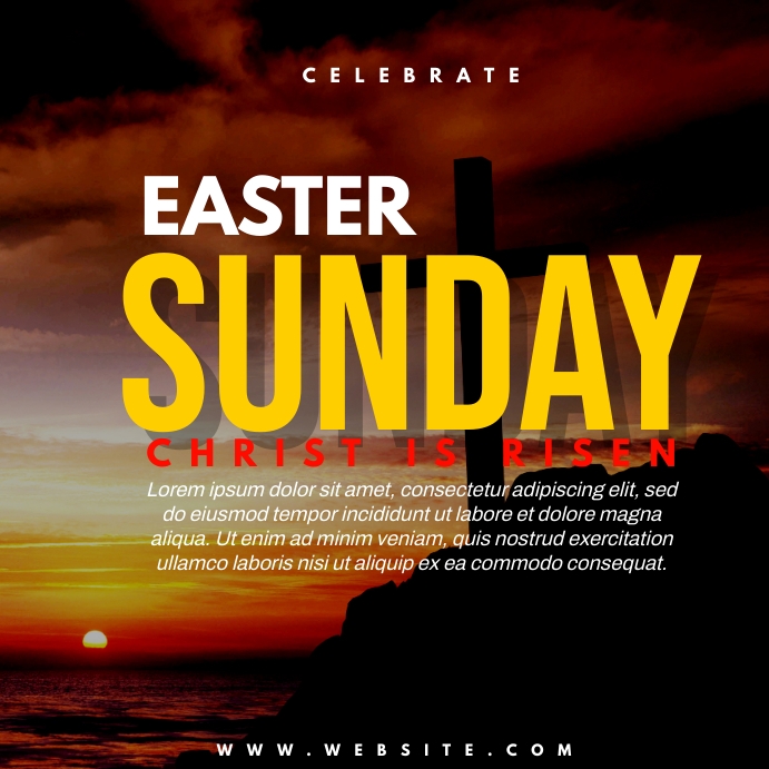 EASTER SUNDAY INSTA TEMPLATE | PosterMyWall