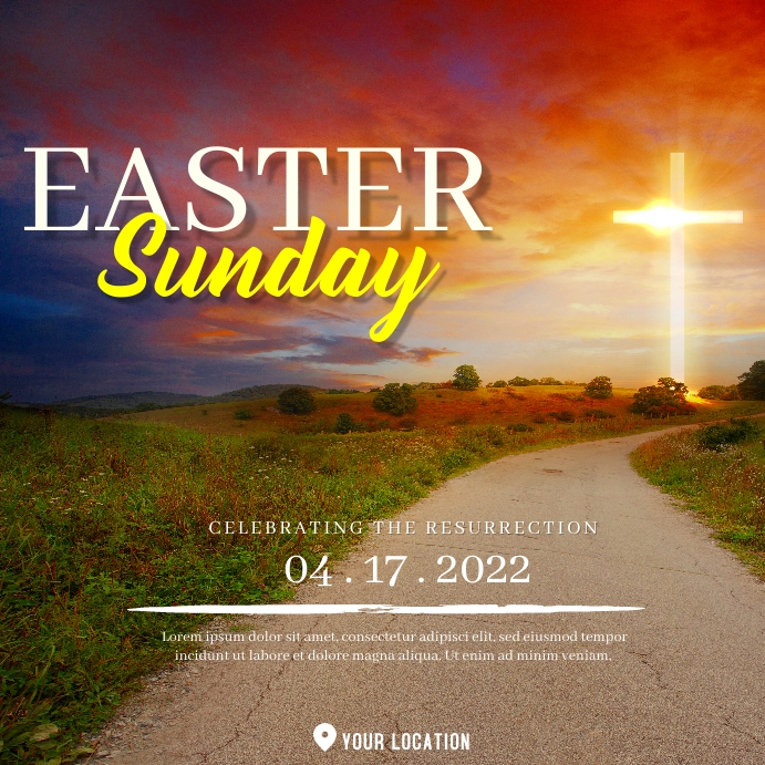 Copy of EASTER SUNDAY INSTA TEMPLATE.C | PosterMyWall