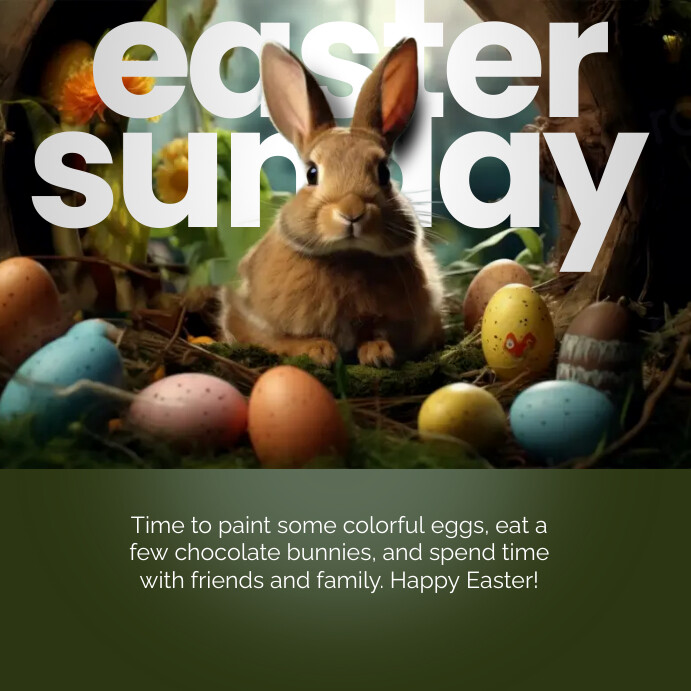 Easter Sunday Instagram Post Template | PosterMyWall