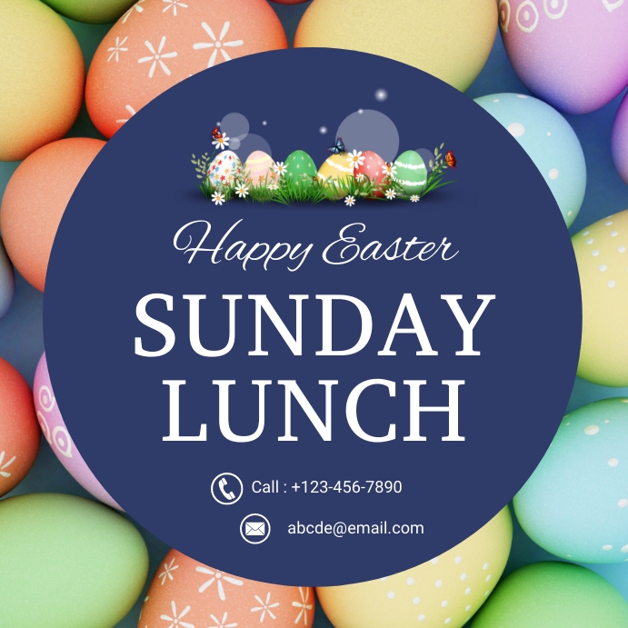 Easter Sunday Lunch Template | PosterMyWall