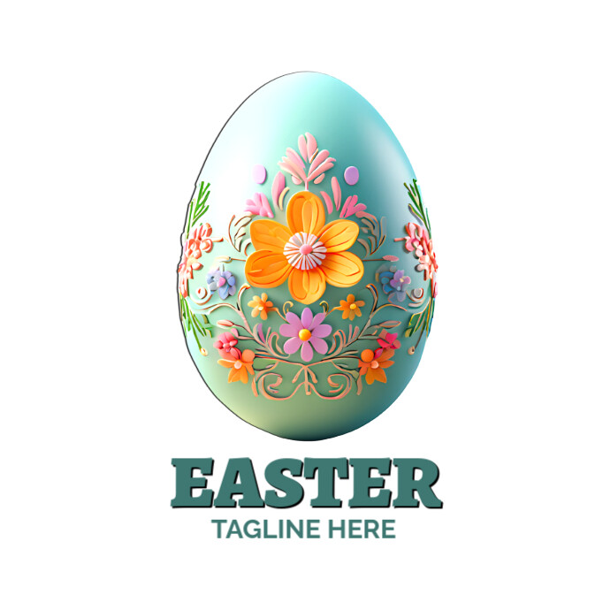 Easter sunday ornament logo Template | PosterMyWall