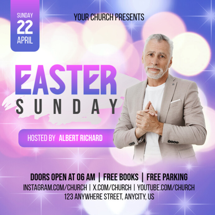 Easter Sunday Poster Template | PosterMyWall