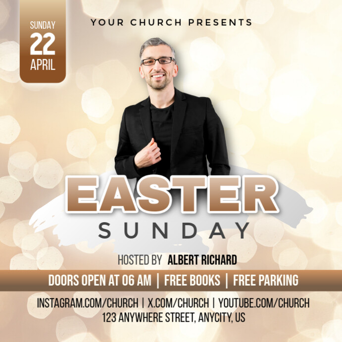 Easter Sunday Poster Template | PosterMyWall