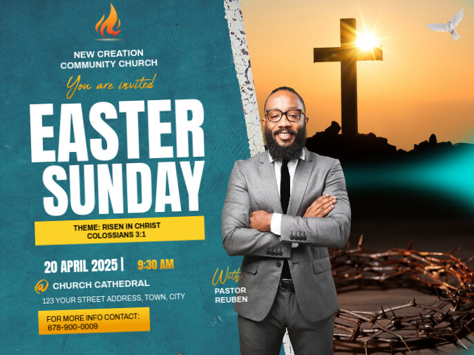 Easter Sunday Poster Template | PosterMyWall