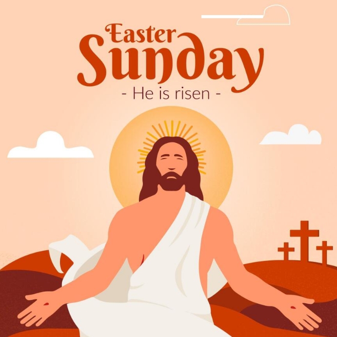 Easter Sunday poster design template | PosterMyWall