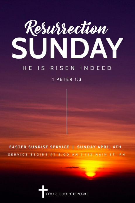 EASTER SUNDAY POSTER TEMPLATE | PosterMyWall