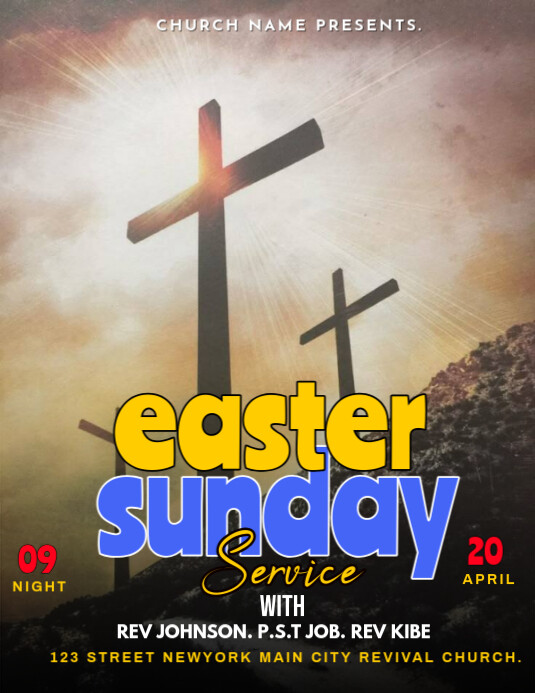 Copy of easter sunday posters | PosterMyWall