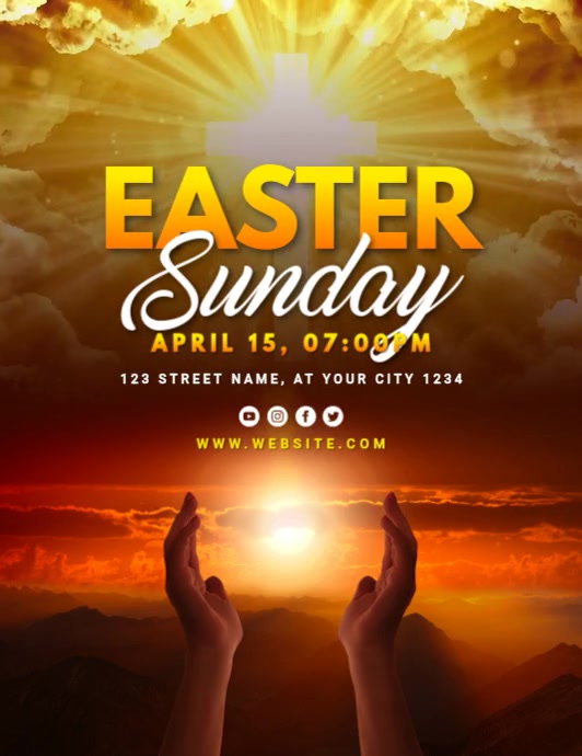 Copy of Easter Sunday Resurrection Video | PosterMyWall