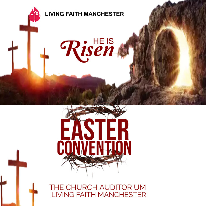 EASTER SUNDAY SERVICE Template | PosterMyWall