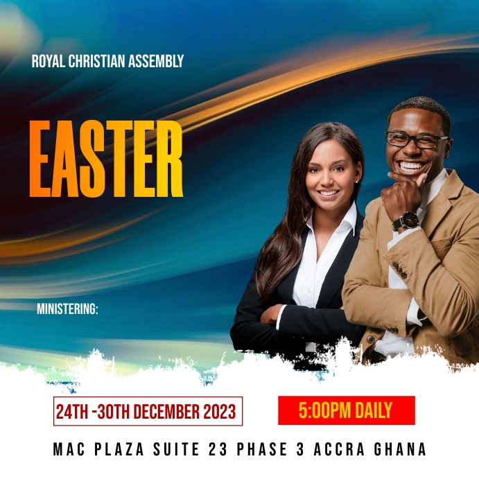 Easter Sunday service Template | PosterMyWall