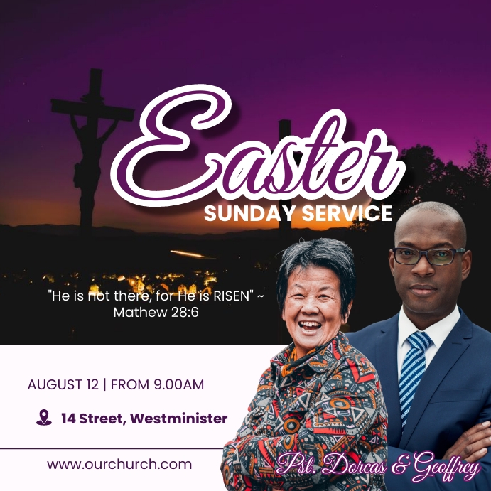 Easter Sunday Service Template | PosterMyWall